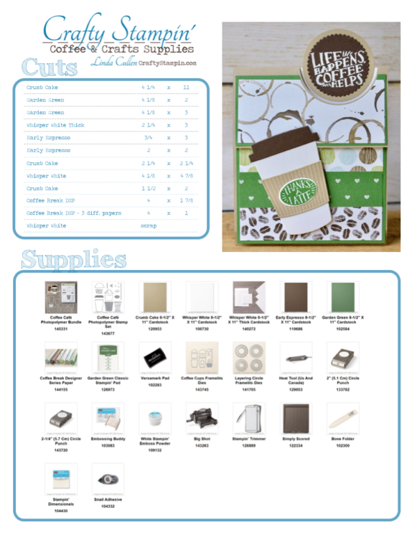 Coffee & Crafts Class: Life Happens, Coffee Helps - Crafty Stampin'