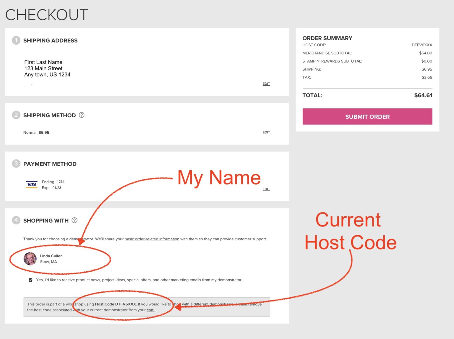 Current Hostess Code - Crafty Stampin'