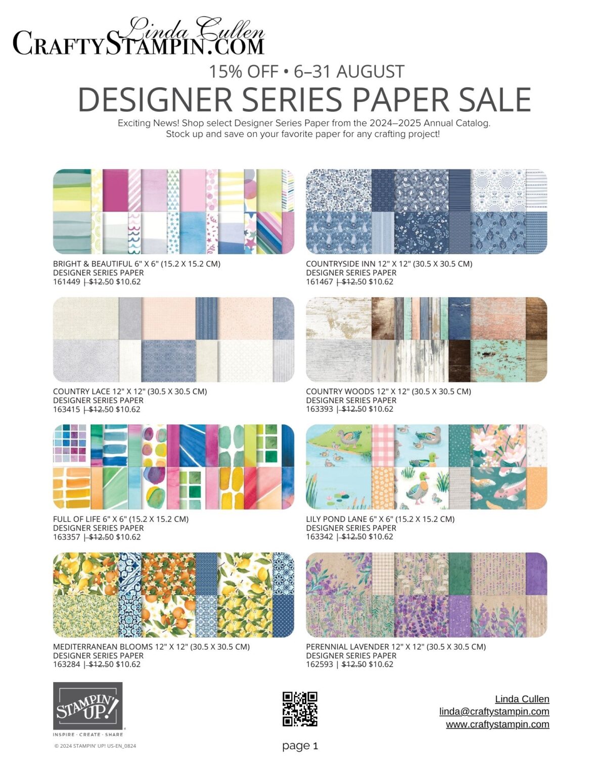 Designer Series Paper Sale - Stock up and save - Crafty Stampin'