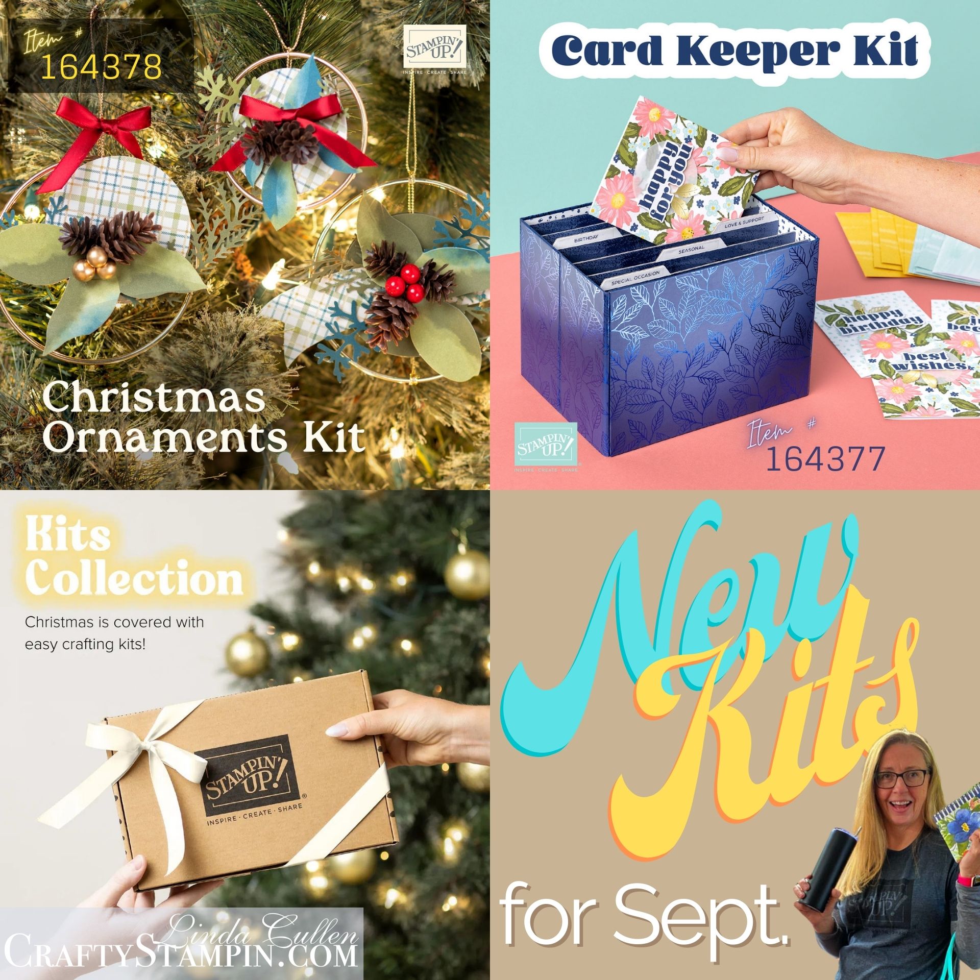 Christmas Ornaments & Card Keeper - Kits Collection - Crafty Stampin'