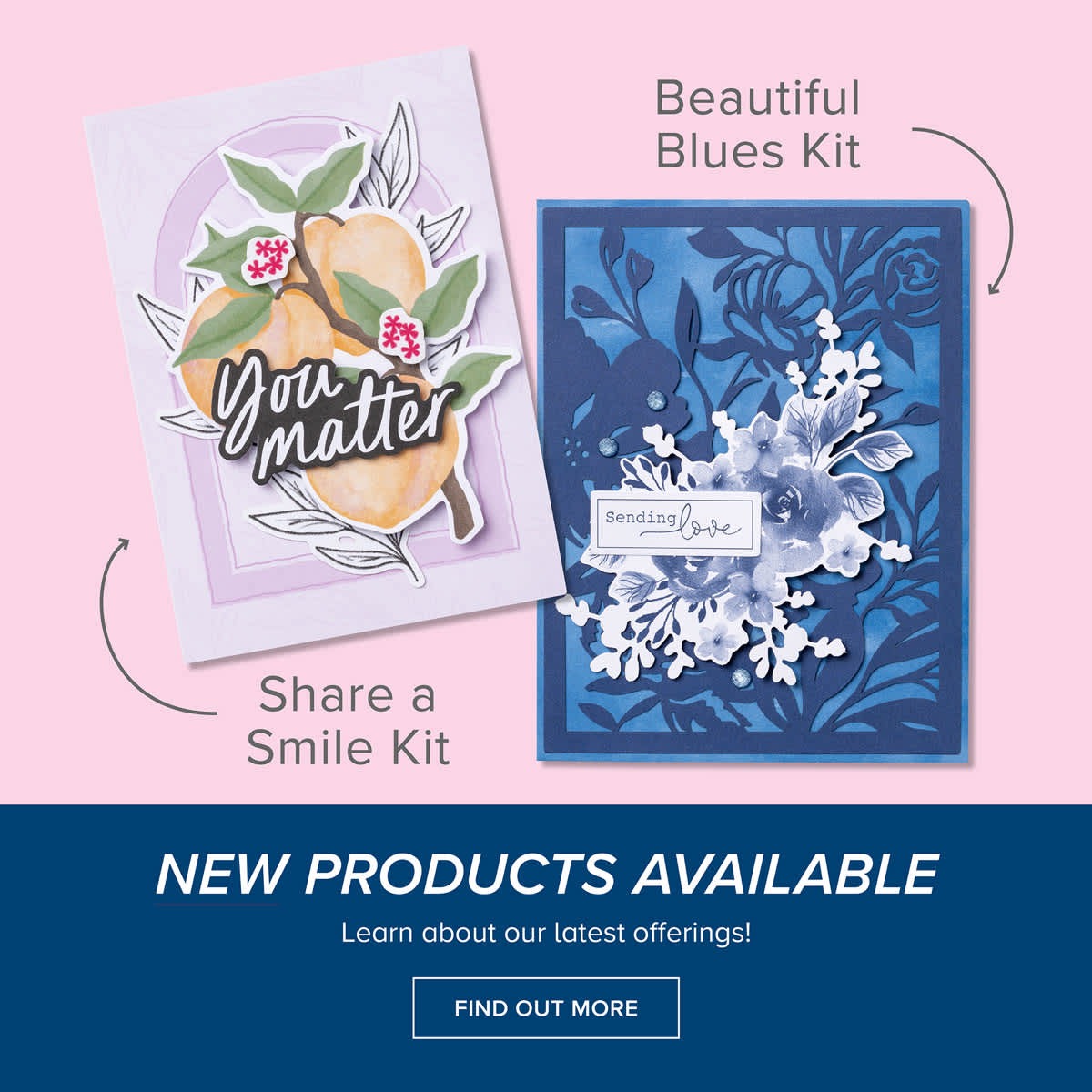 Beautiful Blues & Share a Smile - Kits Collection - Crafty Stampin'